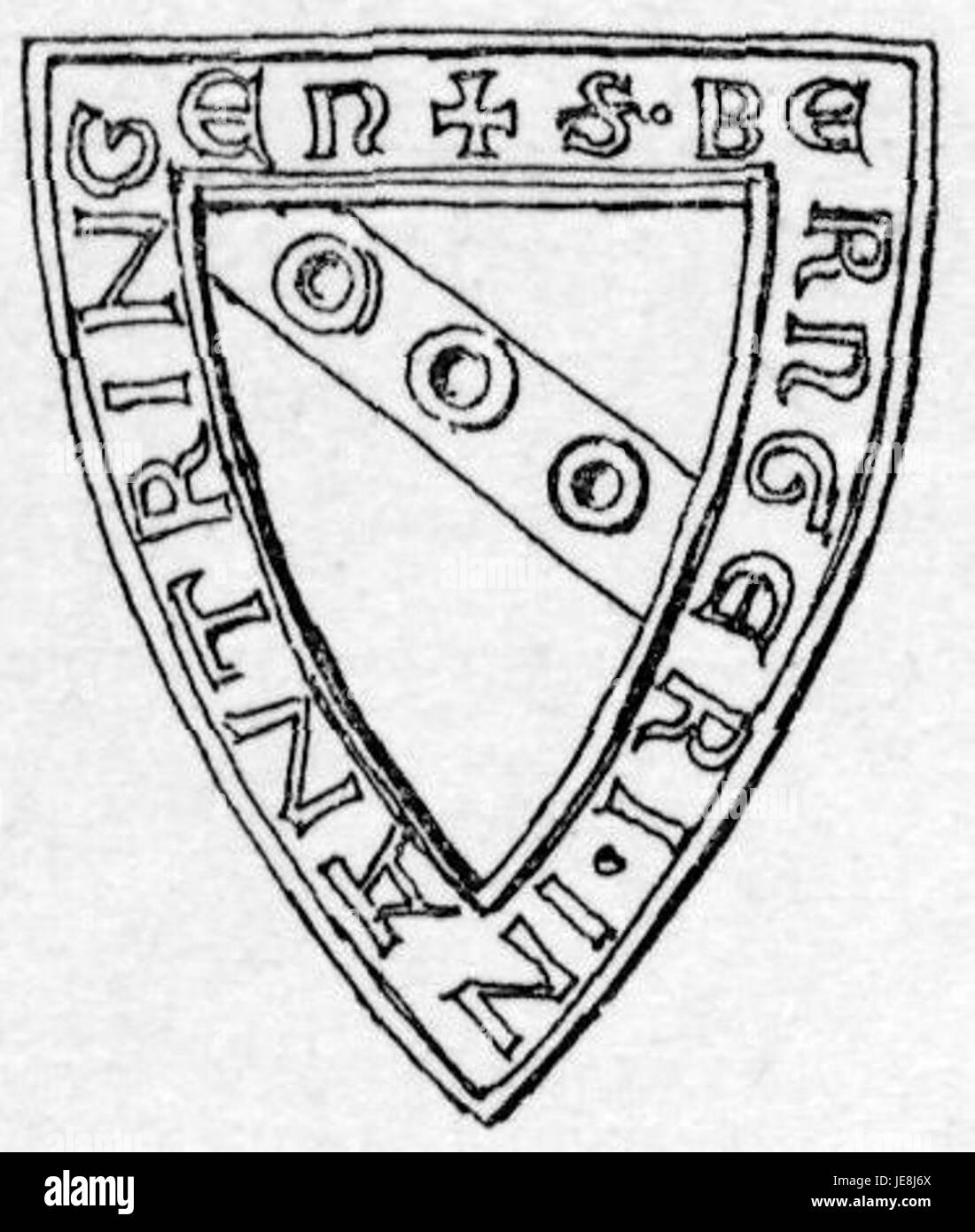 Image from Alberti’s Wappenbuch depicting the coat of arms of Beringer ...