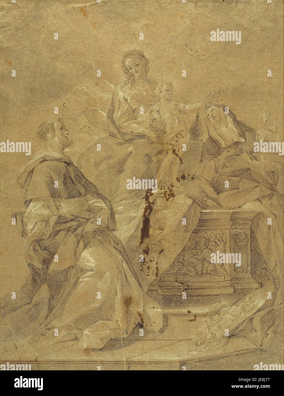 'Virgin and Child, Saint Catherine of Siena, and Saint Dominic' is a ...