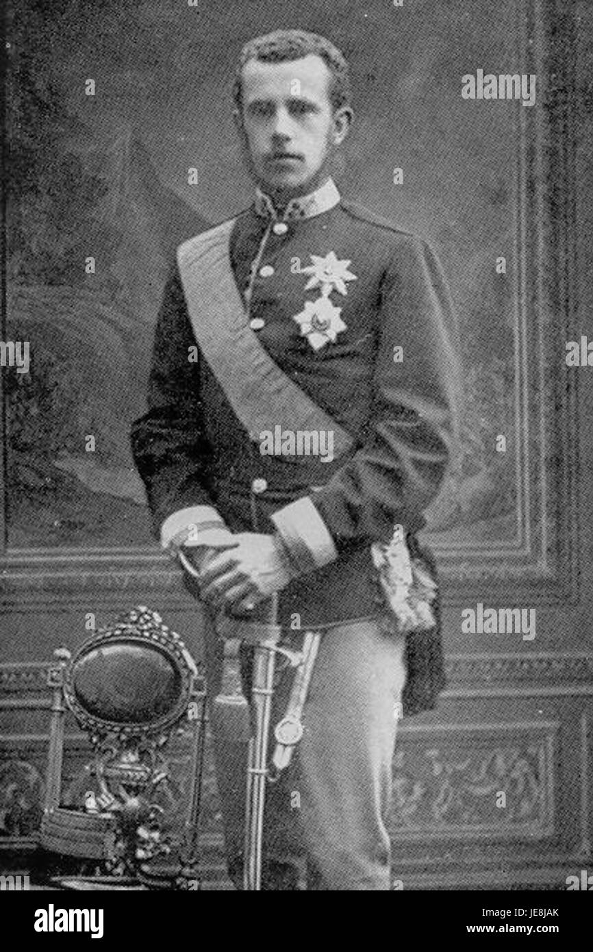 A historical image of Crown Prince Rudolf of Austria, heir to the ...