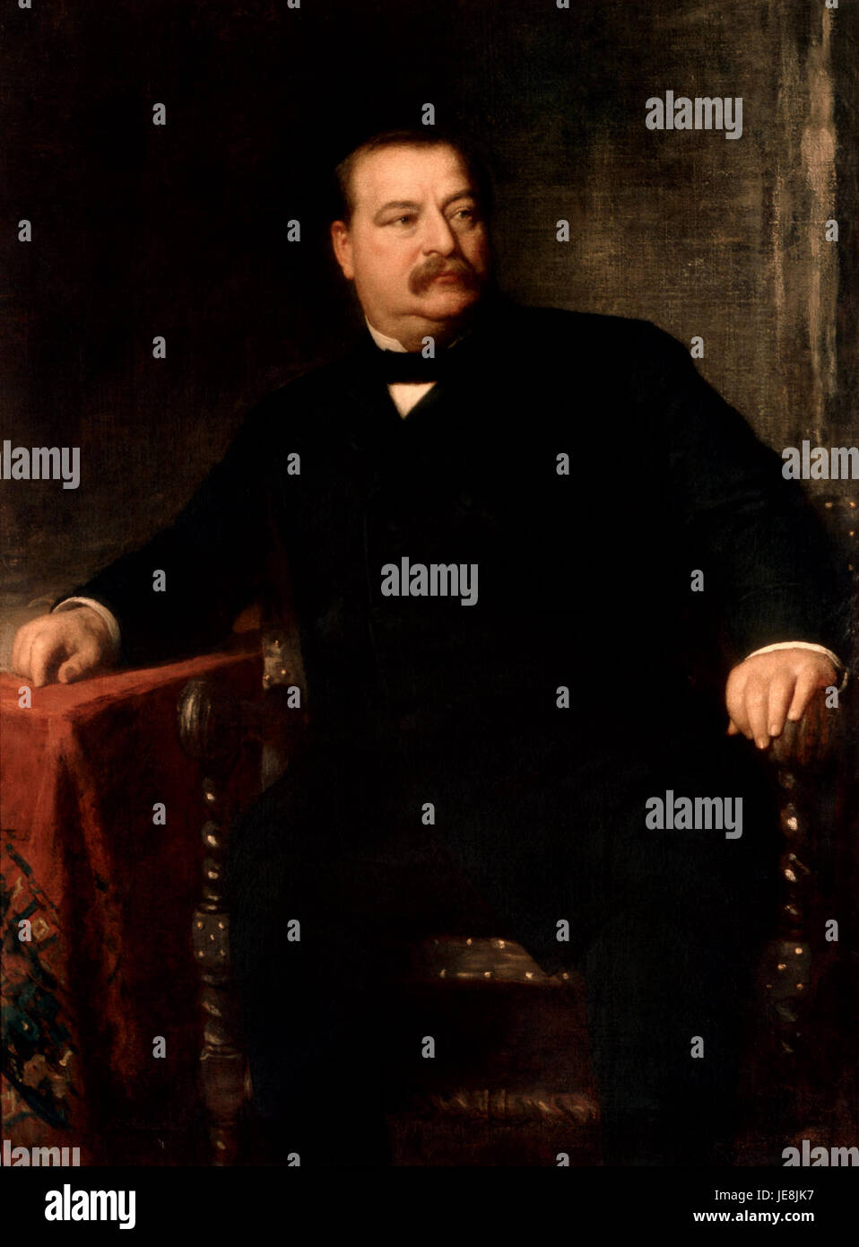 'Grover Cleveland' is a portrait painting by American artist Eastman ...