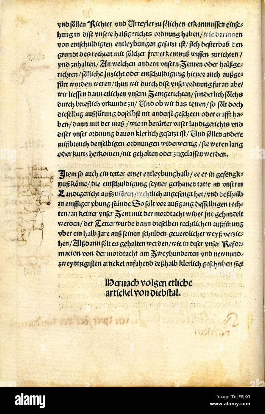 The 'Bambergische Peinliche Halsgerichtsordnung' (Bamberg Penal Code ...