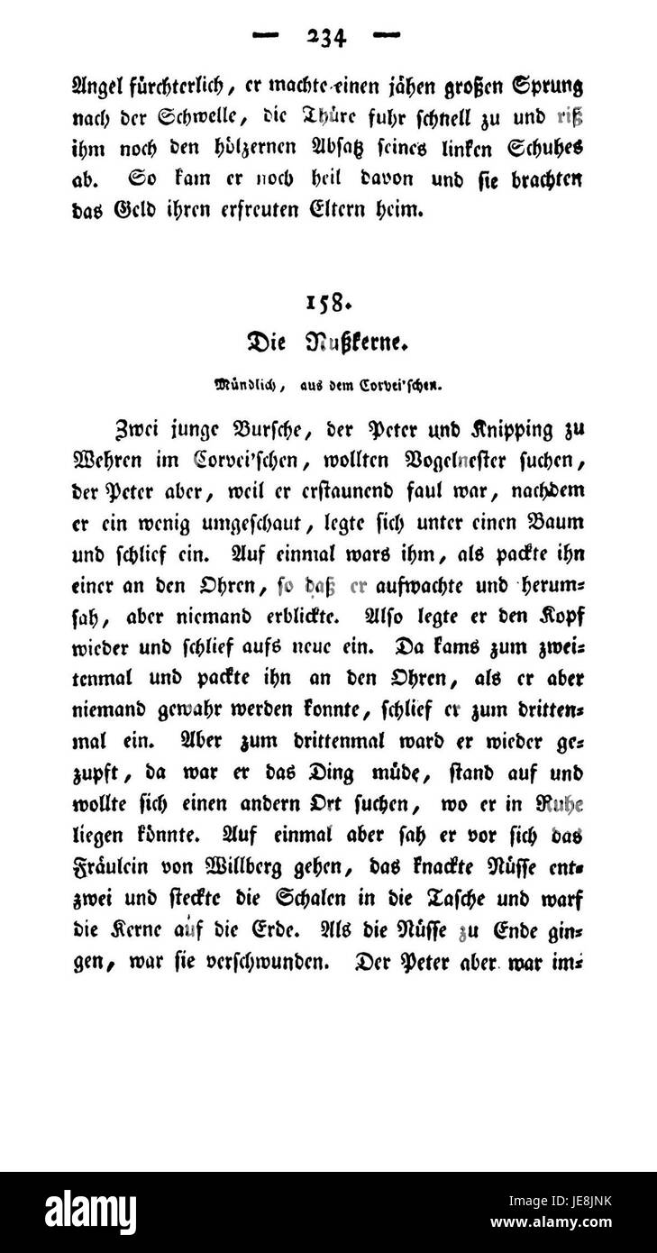 A page from 'Deutsche Sagen' (German Legends) by the Brothers Grimm ...