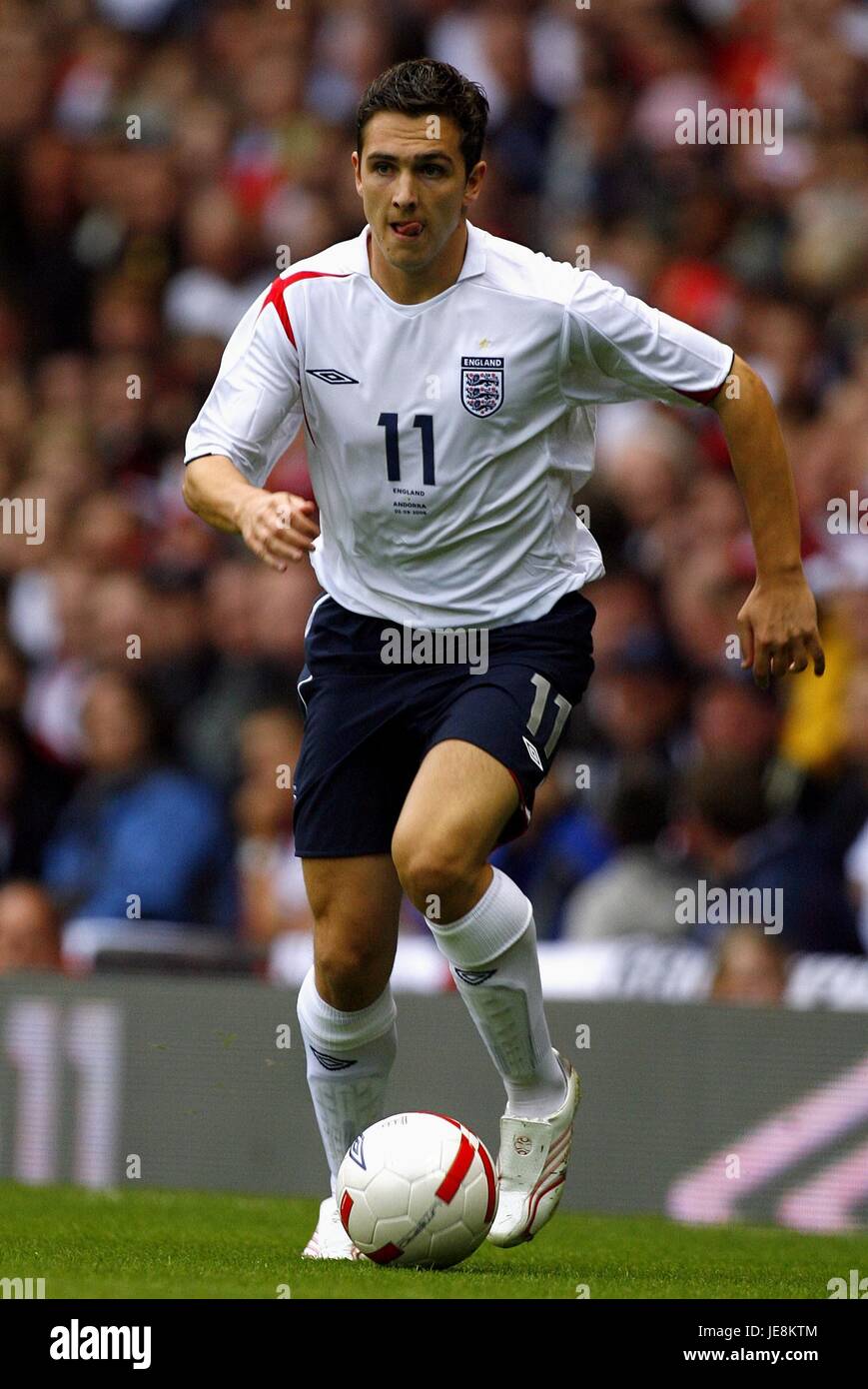 STEWART DOWNING ENGLAND & MIDDLESBROUGH FC OLD TRAFFORD MANCHESTER ...