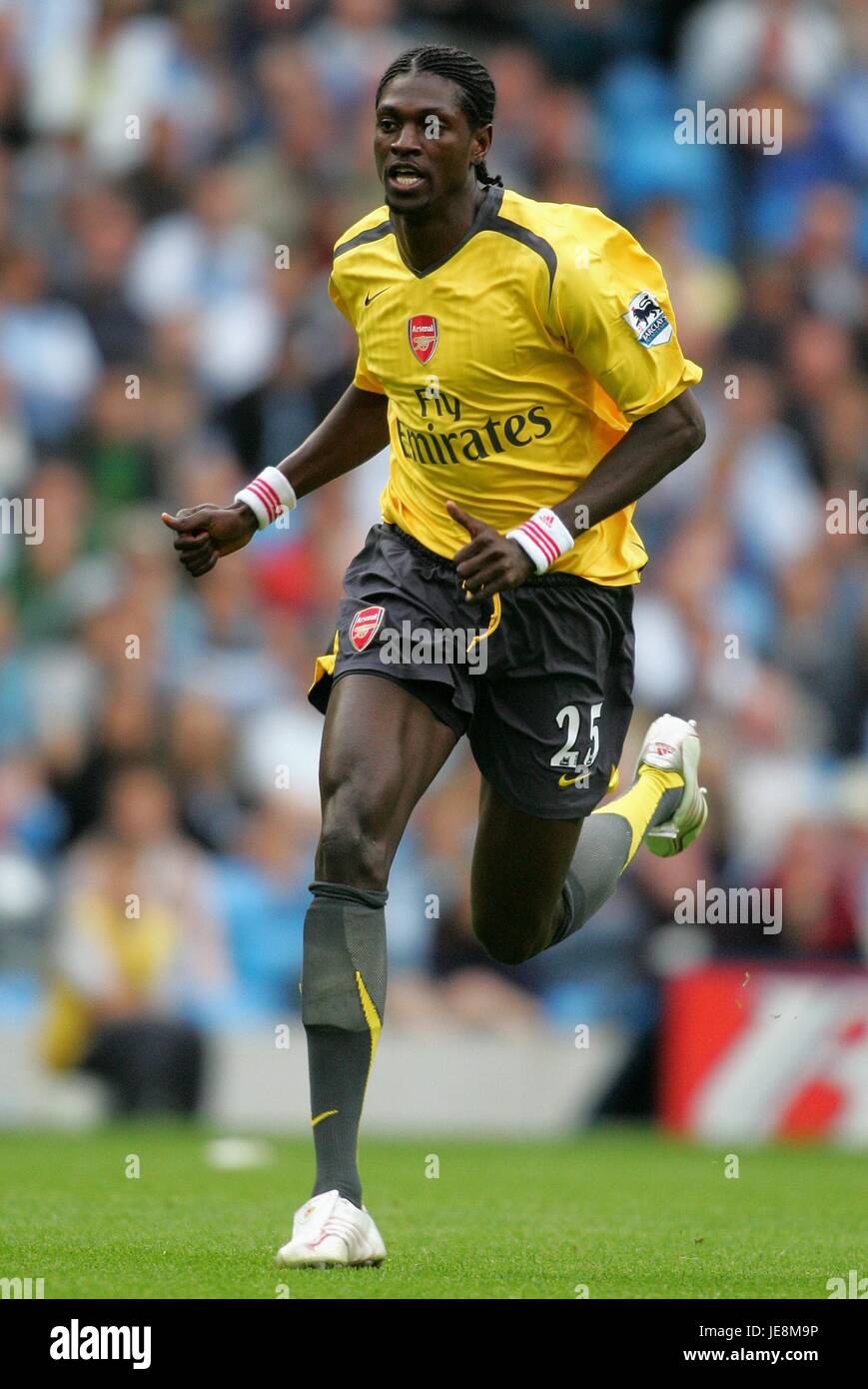 EMMANUEL ADEBAYOR ARSENAL FC CITY OF MANCHESTER STADIUM MANCHESTER ...