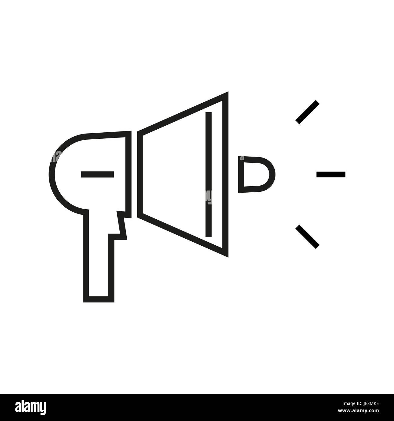 illustration of a loudspeaker vector illustration on white background ...