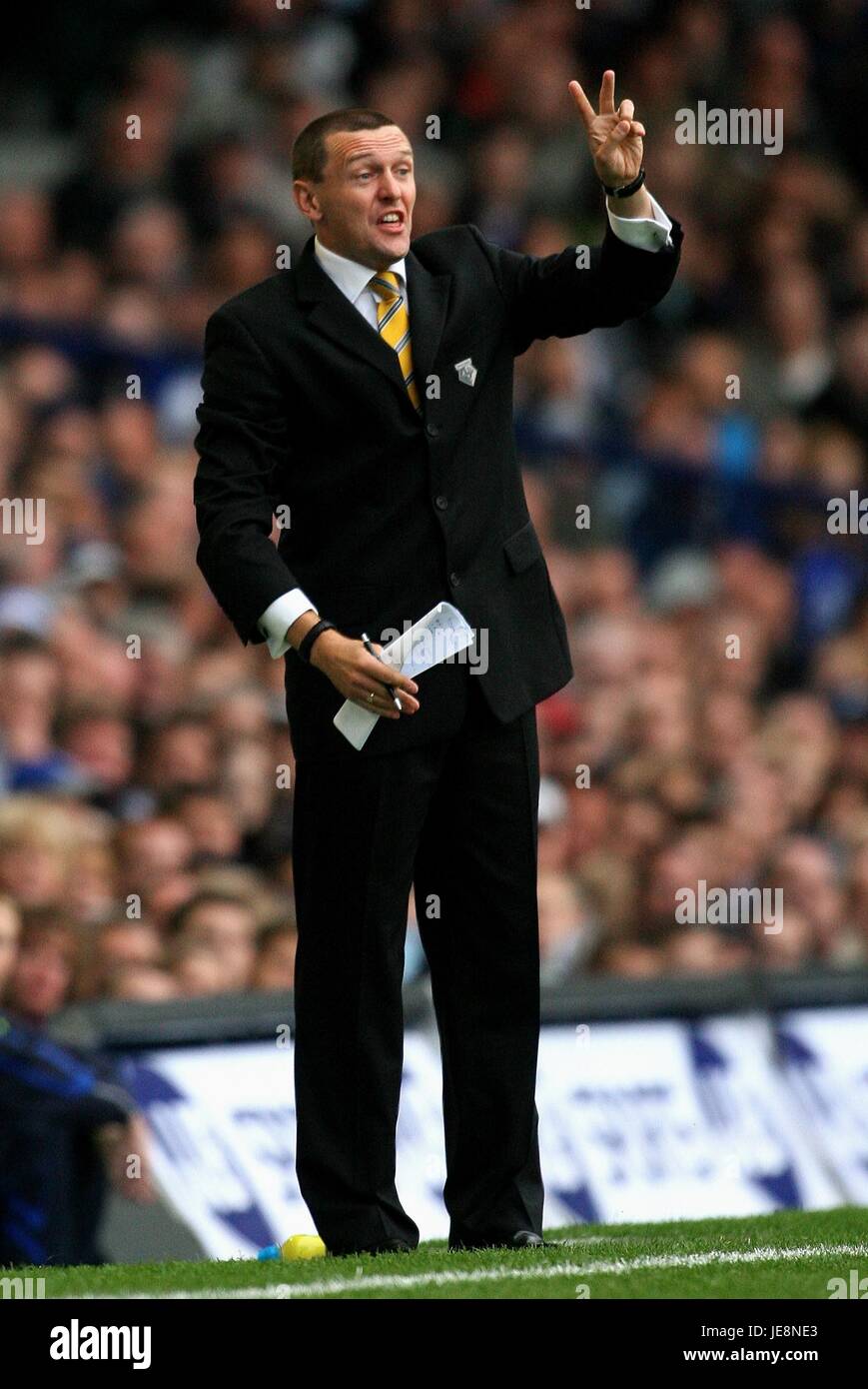 ADRIAN BOOTHROYD WATFORD FC MANAGER GOODISON PARK LIVERPOOL ENGLAND 19 ...