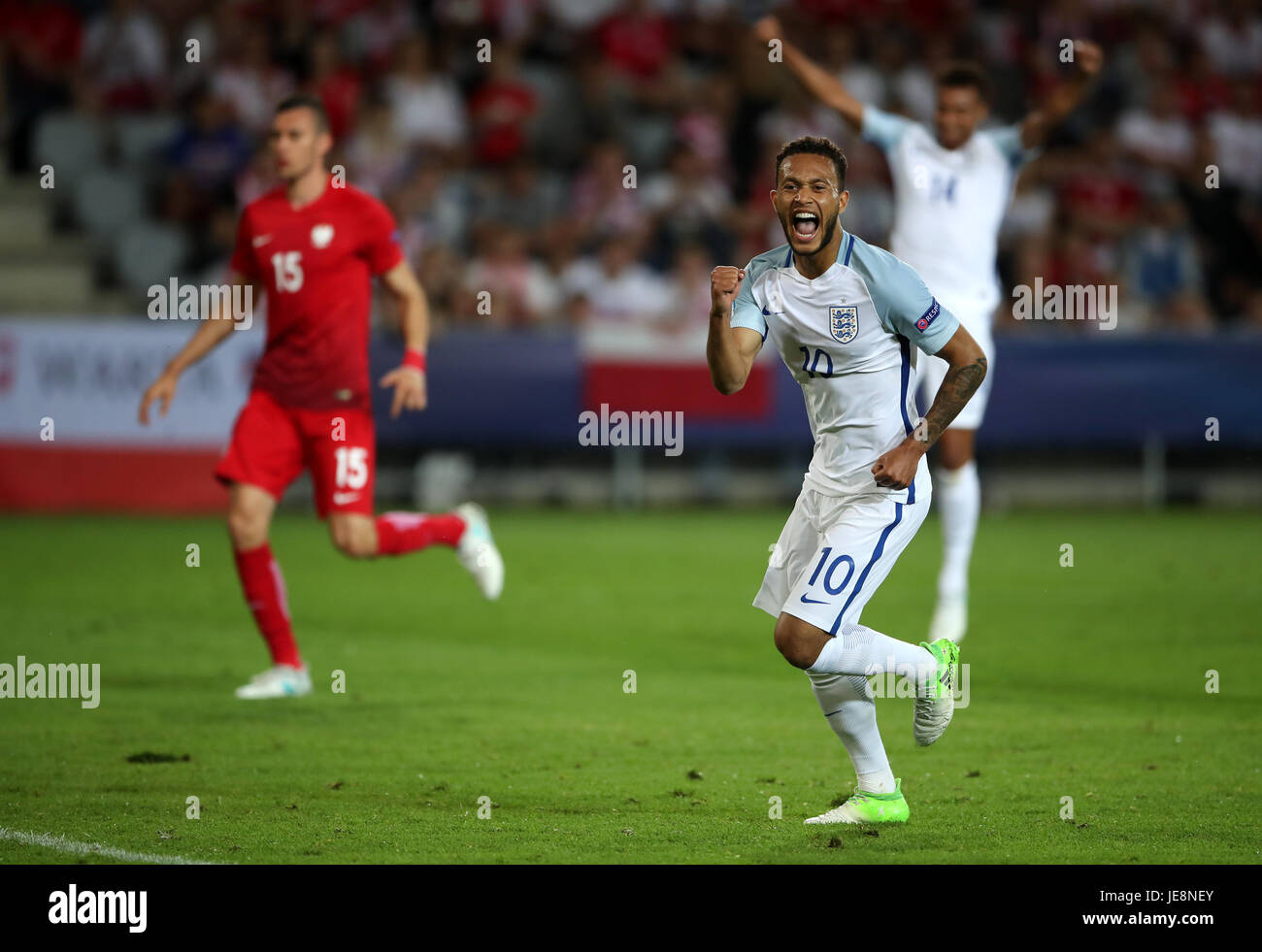 Englands lewis baker celebrates scoring hi-res stock photography and ...