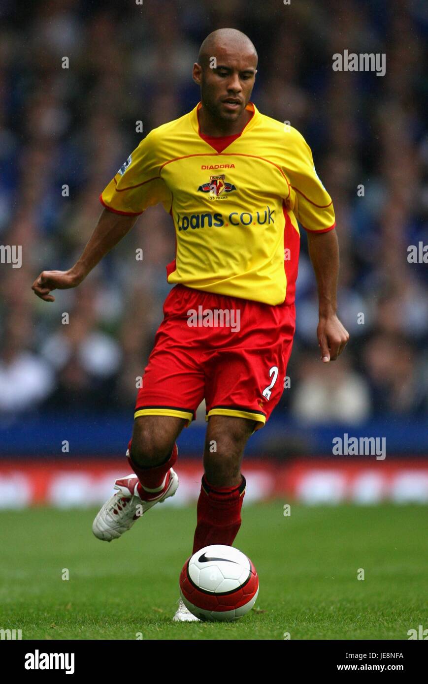 JAMES CHAMBERS WATFORD FC GOODISON PARK LIVERPOOL ENGLAND 19 August ...