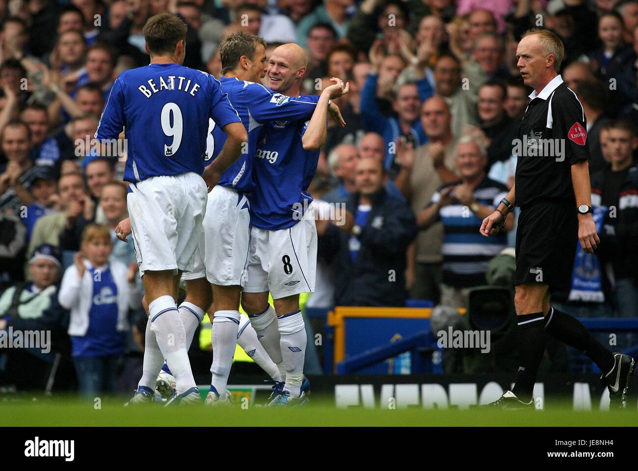 ANDY JOHNSON CELEBRATES EVERTON V WATFORD GOODISON PARK LIVERPOOL ...