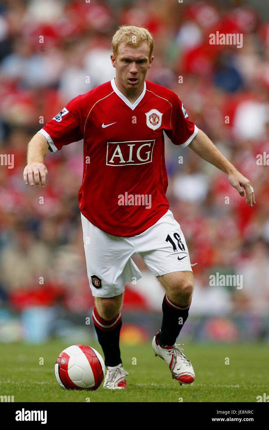 PAUL SCHOLES MANCHESTER UNITED FC OLD TRAFFORD MANCHESTER ENGLAND 12 ...