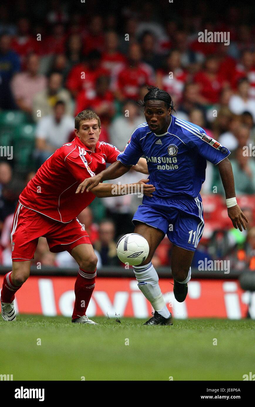 DANIEL AGGER & DIDIER DROGBA LIVERPOOL V CHELSEA MILLENNIUM STADIUM ...