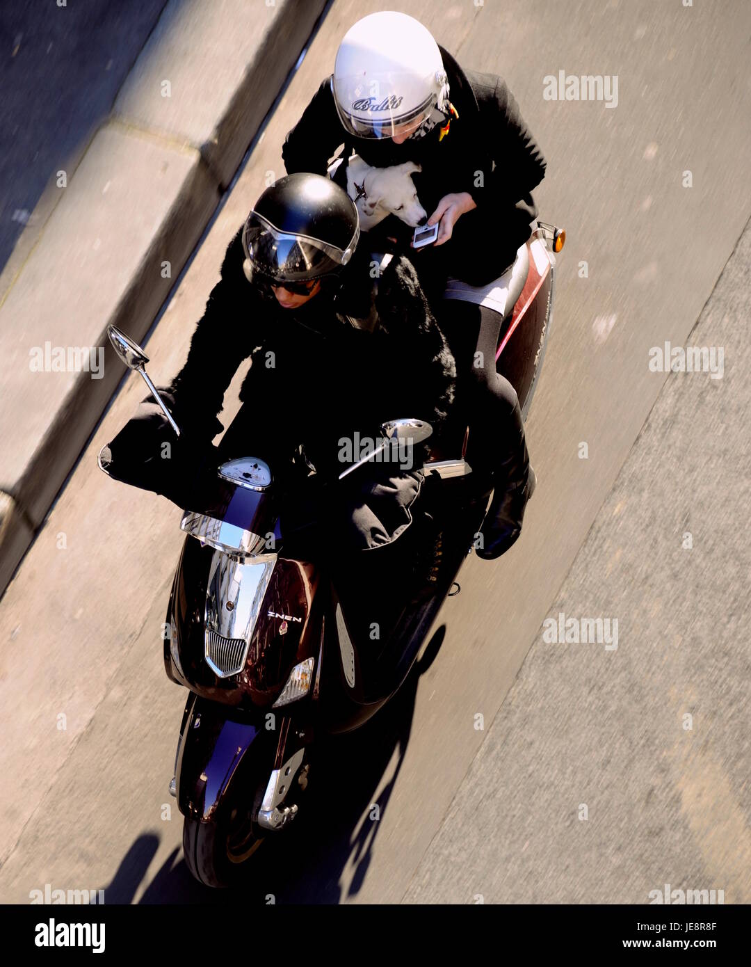 PARIS FRANCE - 3 ON A SCOOTER - STREET PHOTOGRAPHY - PARIS SCOOTER ...