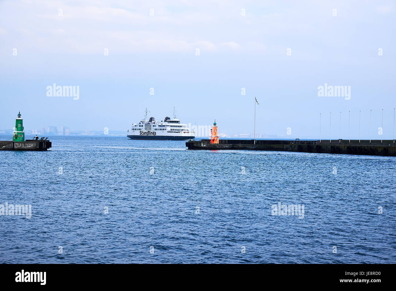 ELSINORE, DENMARK - APRIL 30, 2016: Ferry from the company Scandlines ...