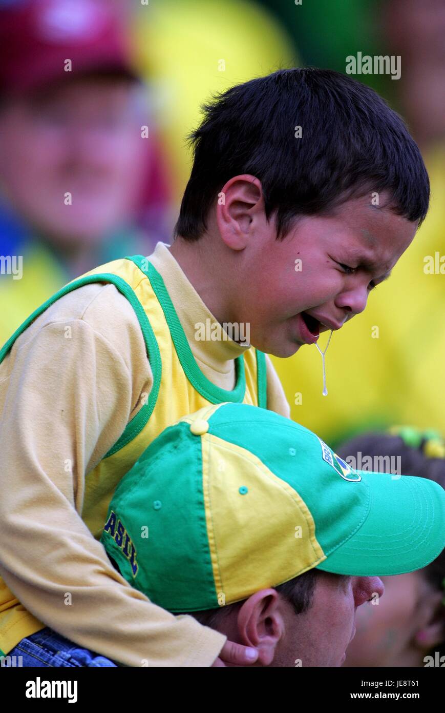 Brazilian Soccer Fans Crying