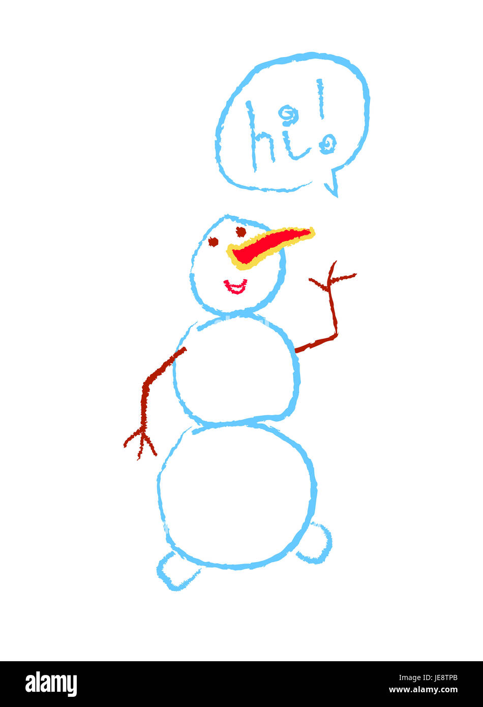 Snowman clip art hand Cut Out Stock Images & Pictures - Alamy