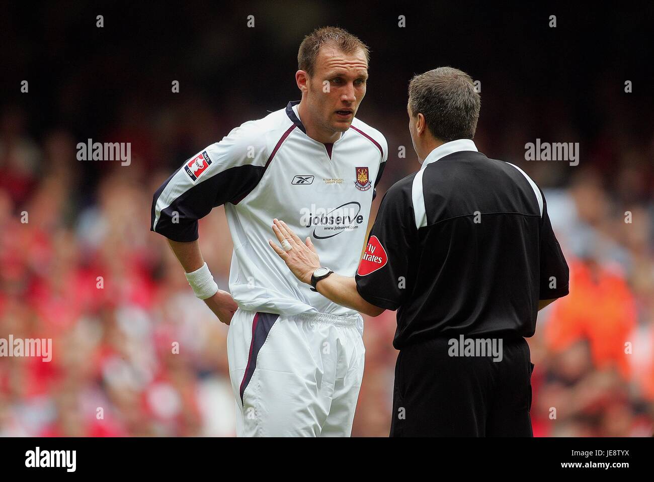 DEAN ASHTON & REF ALAN WILEY THE FA CUP FINAL MILLENNIUM STADIUM ...