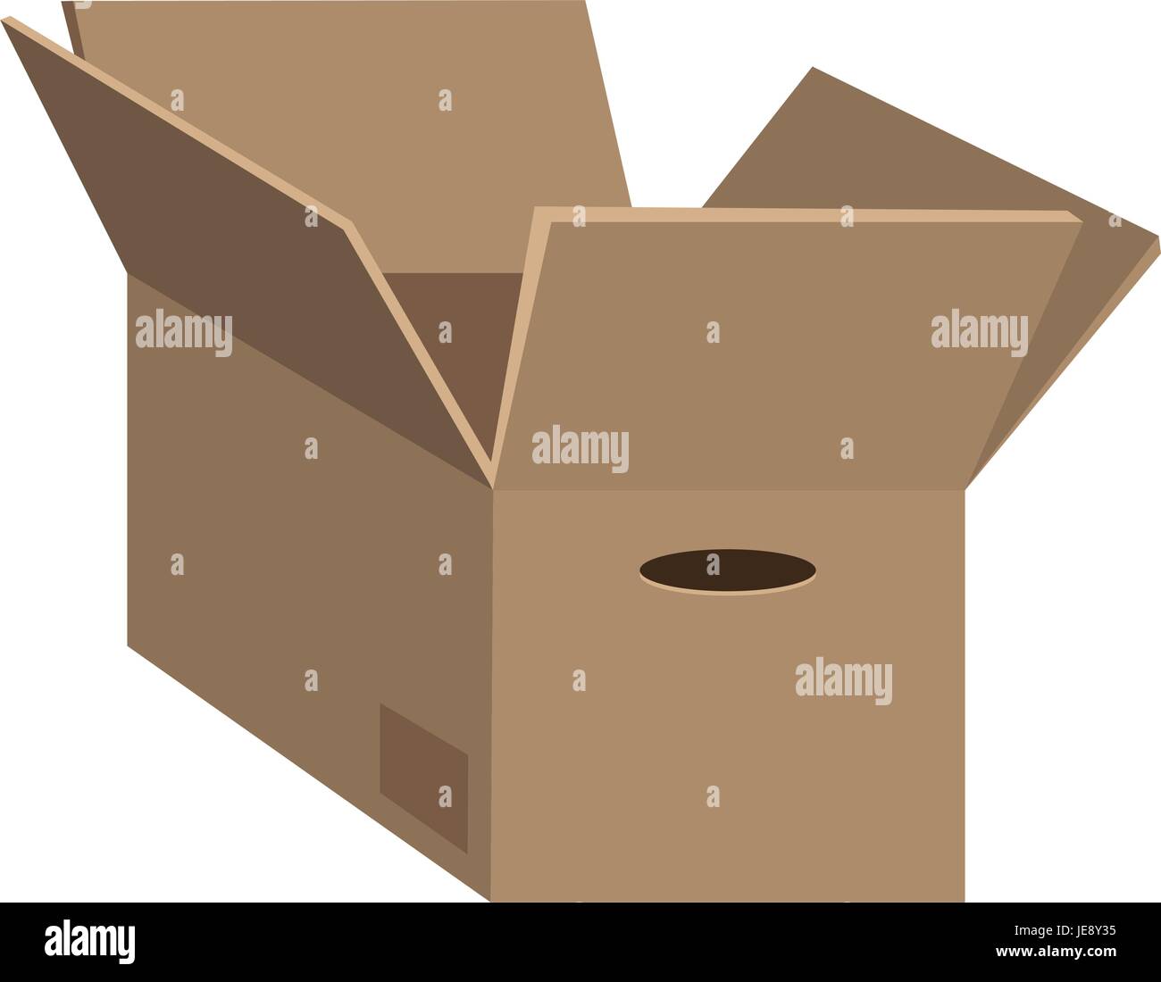 opened carton box icon over white background colorful design vector ...