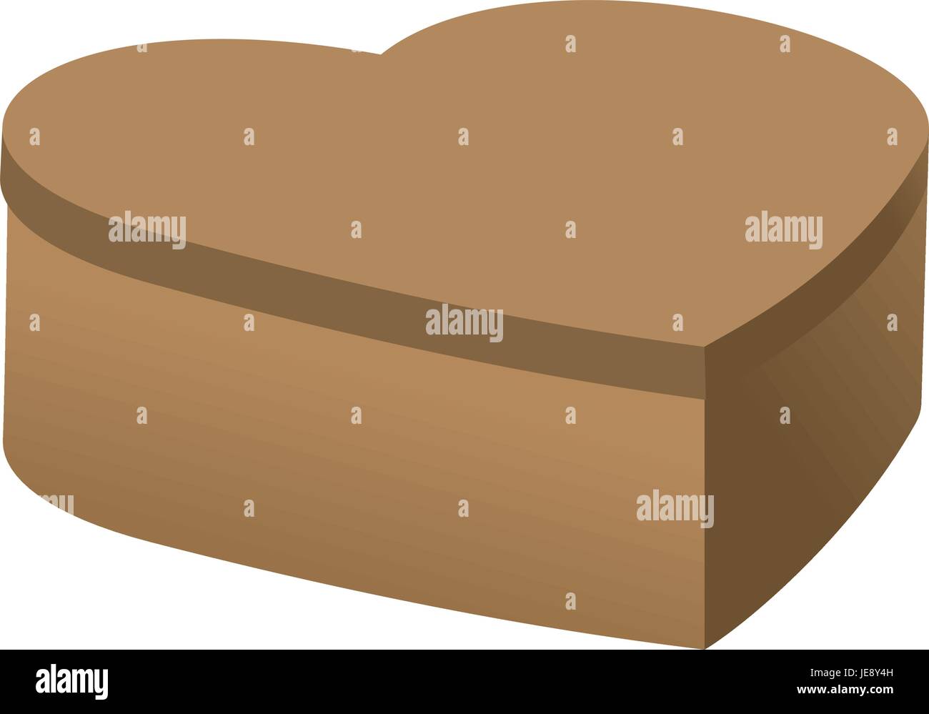 carton box in heart shape icon over white background vector ...