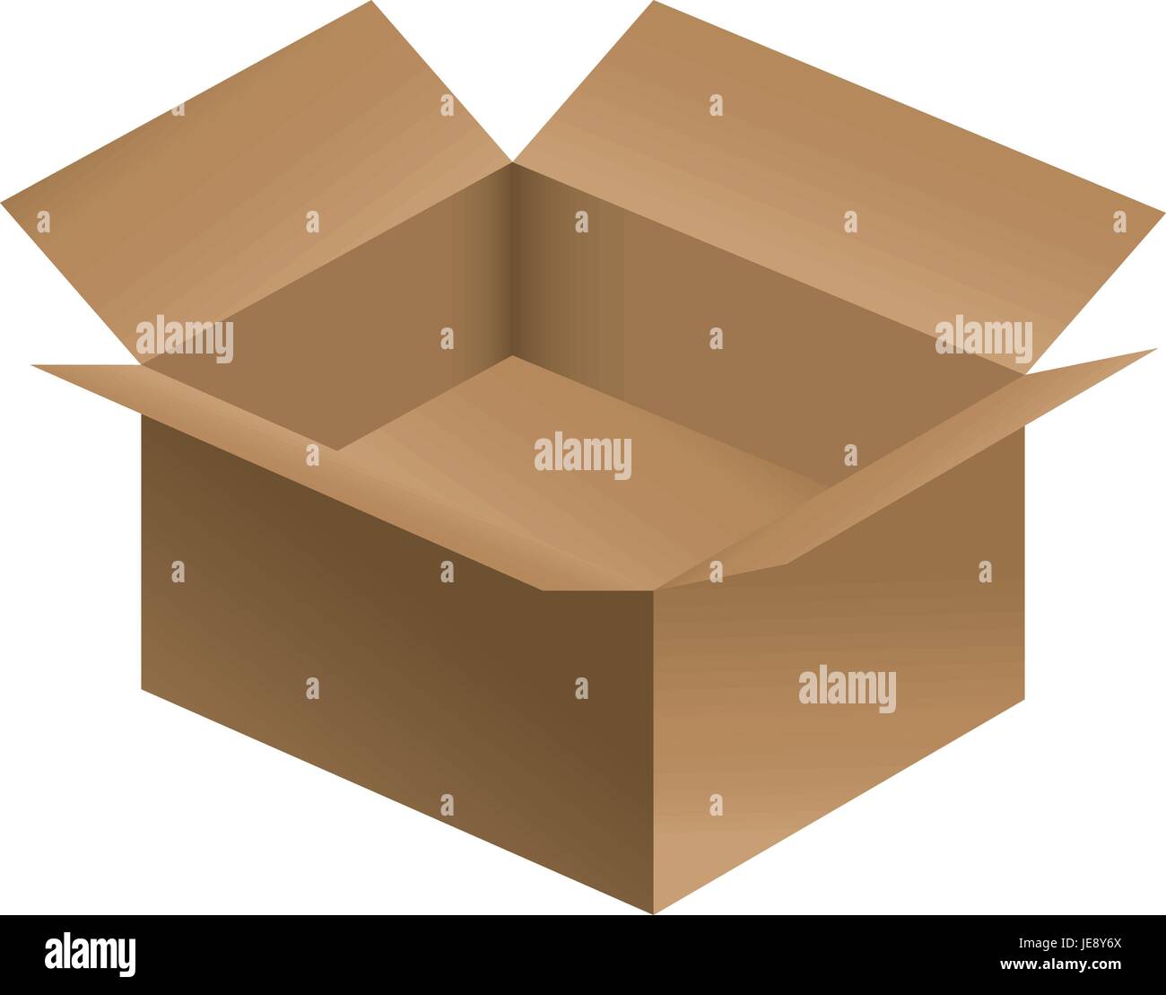 opened carton box icon over white background colorful design vector ...