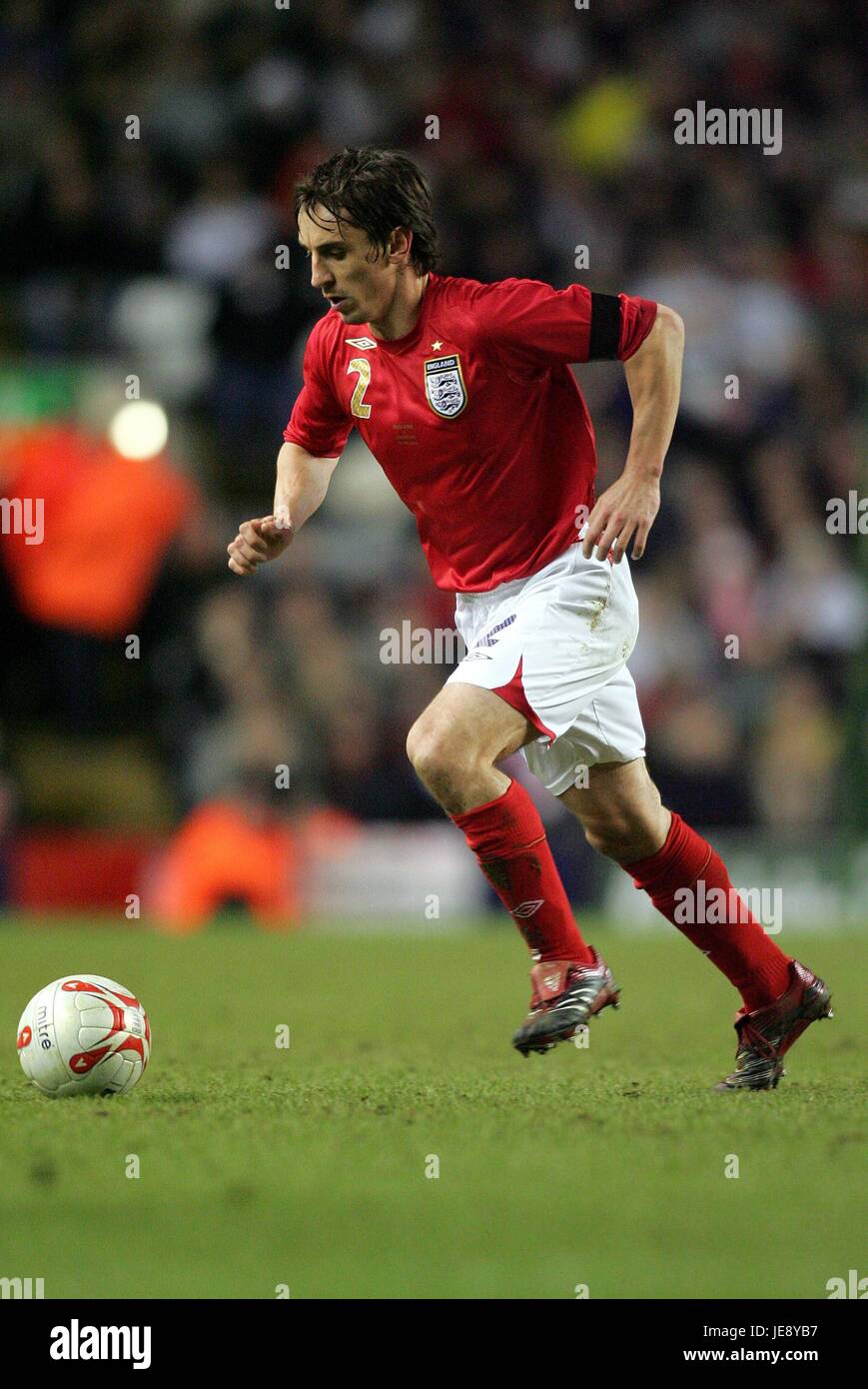 GARY NEVILLE ENGLAND & MANCHESTER UNITED FC ANFIELD LIVERPOOL ENGLAND ...