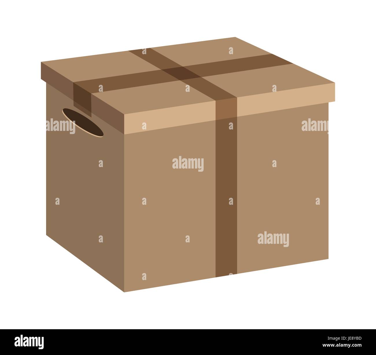 carton box with lid icon over white background colorful design vector ...