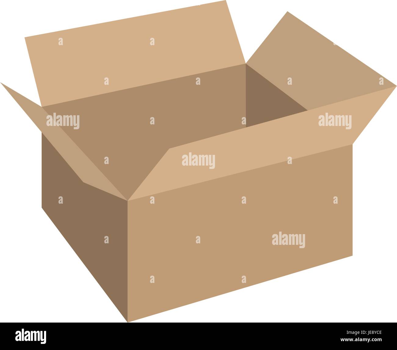 opened carton box icon over white background colorful design vector ...