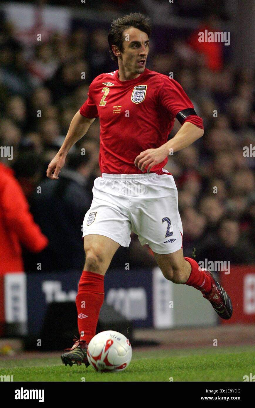 GARY NEVILLE ENGLAND & MANCHESTER UNITED FC ANFIELD LIVERPOOL ENGLAND ...