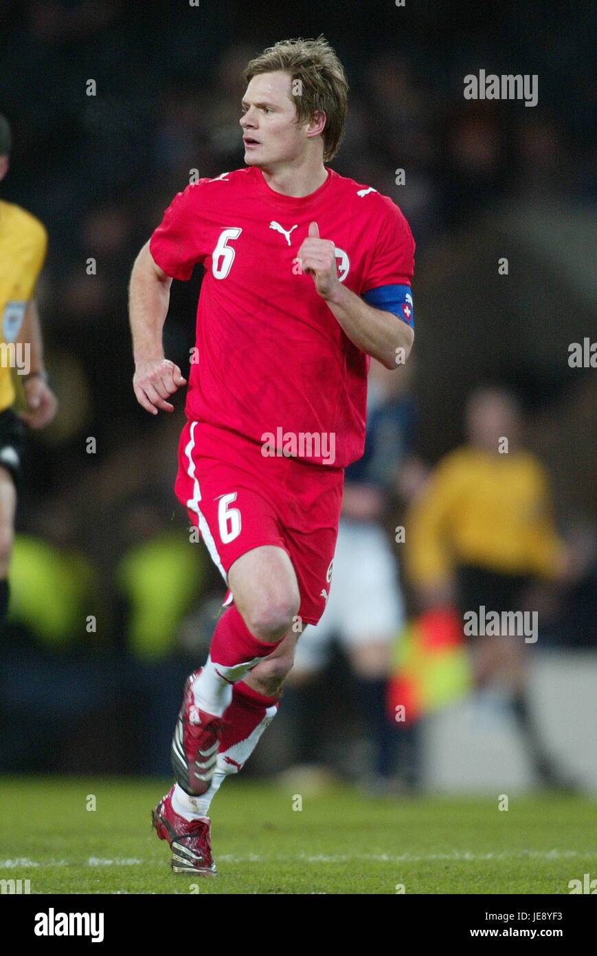 JOHANN VOGEL SWITZERLAND & AC MILAN HAMPDEN PARK GLASGOW SCOTLAND 01 ...