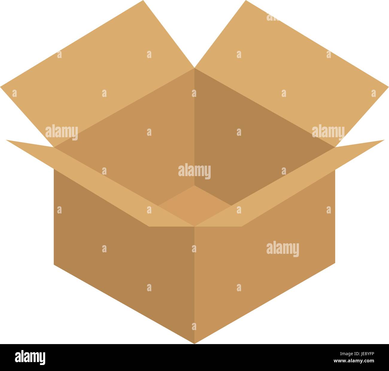 opened carton box icon over white background colorful design vector ...