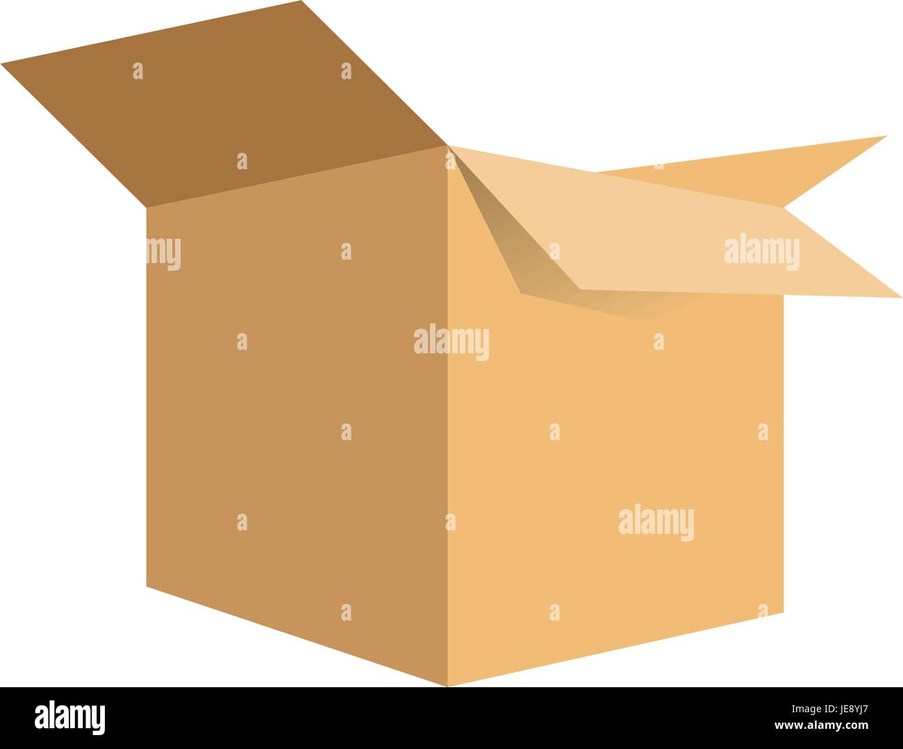 opened carton box icon over white background colorful design vector ...