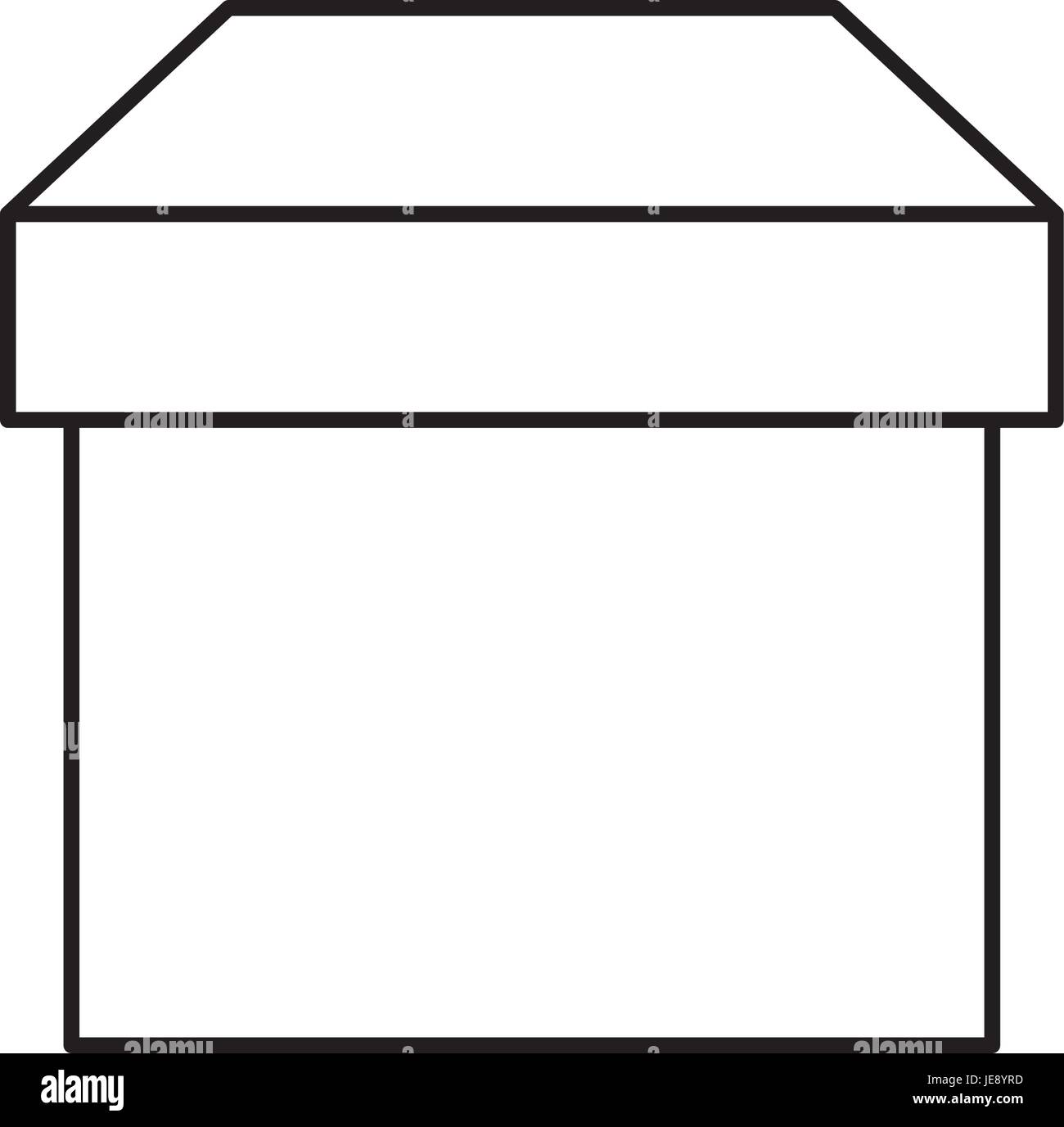 carton box with lid icon over white background vector illustration ...