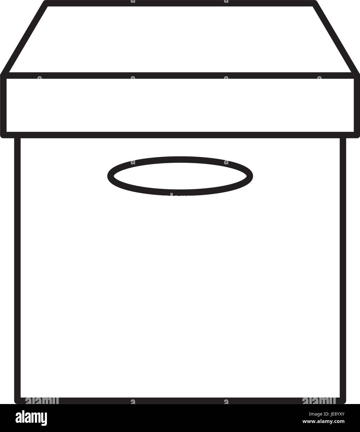 carton box with lid icon over white background vector illustration ...