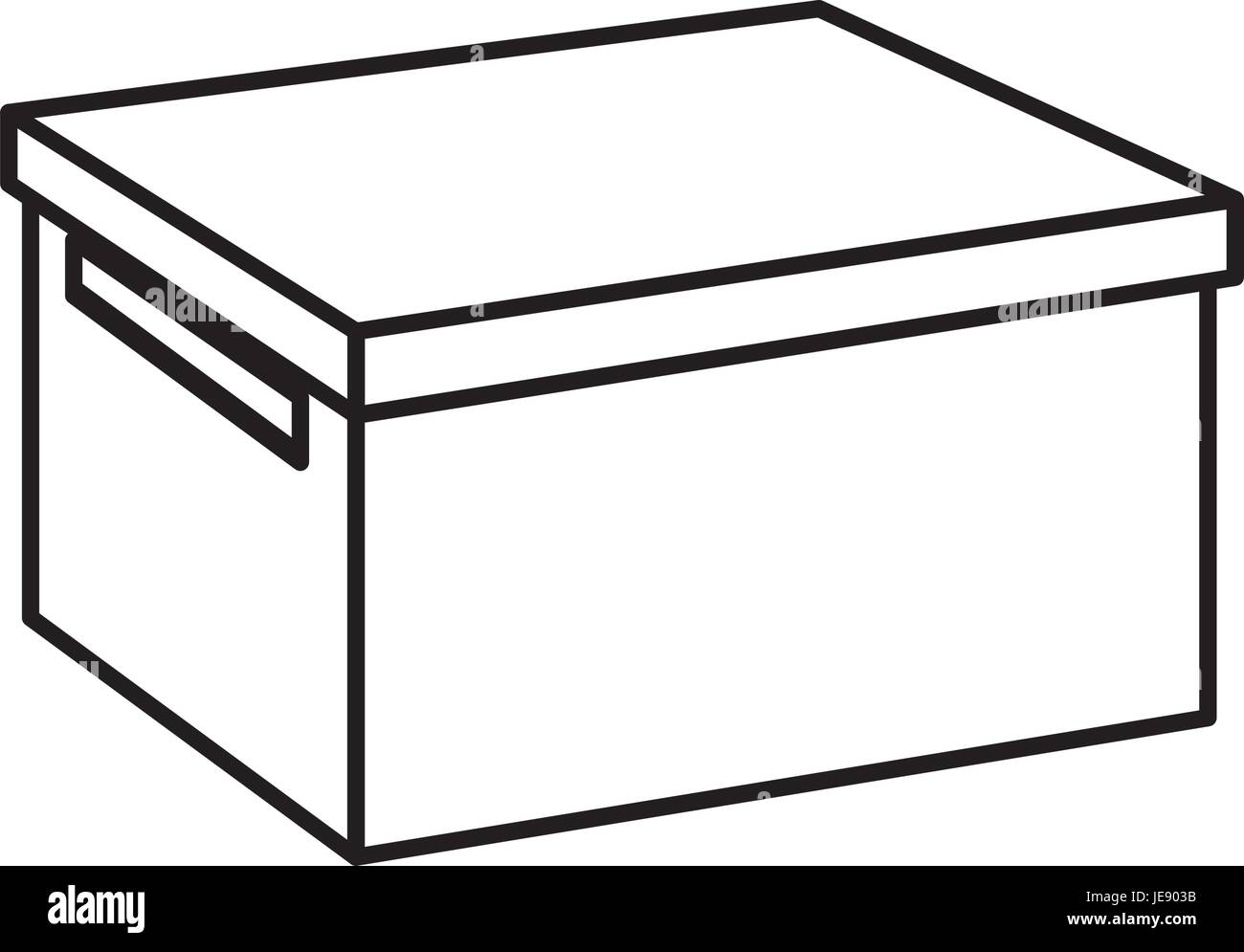 carton box with lid icon over white background vector illustration ...