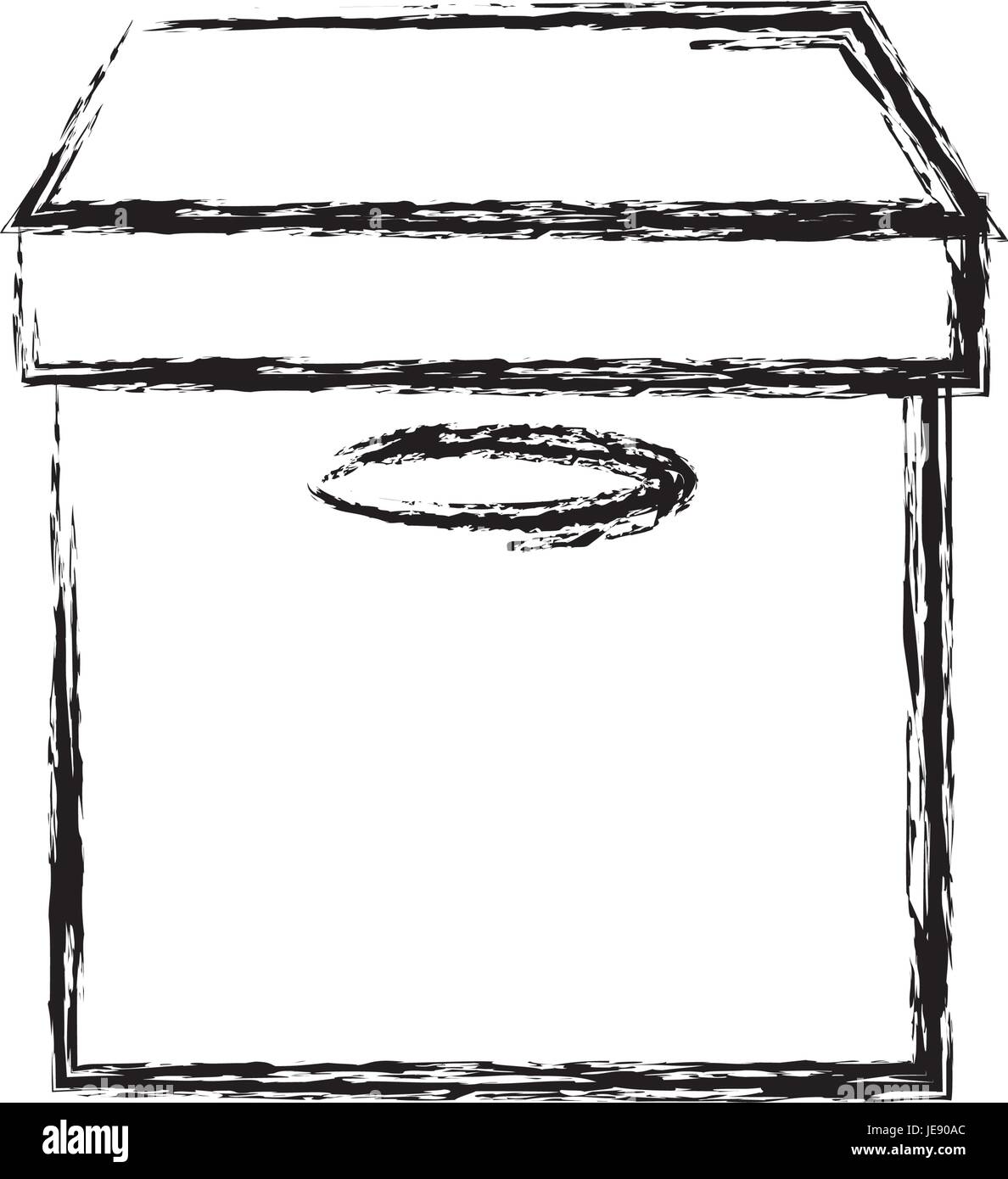 carton box with lid icon over white background vector illustration ...