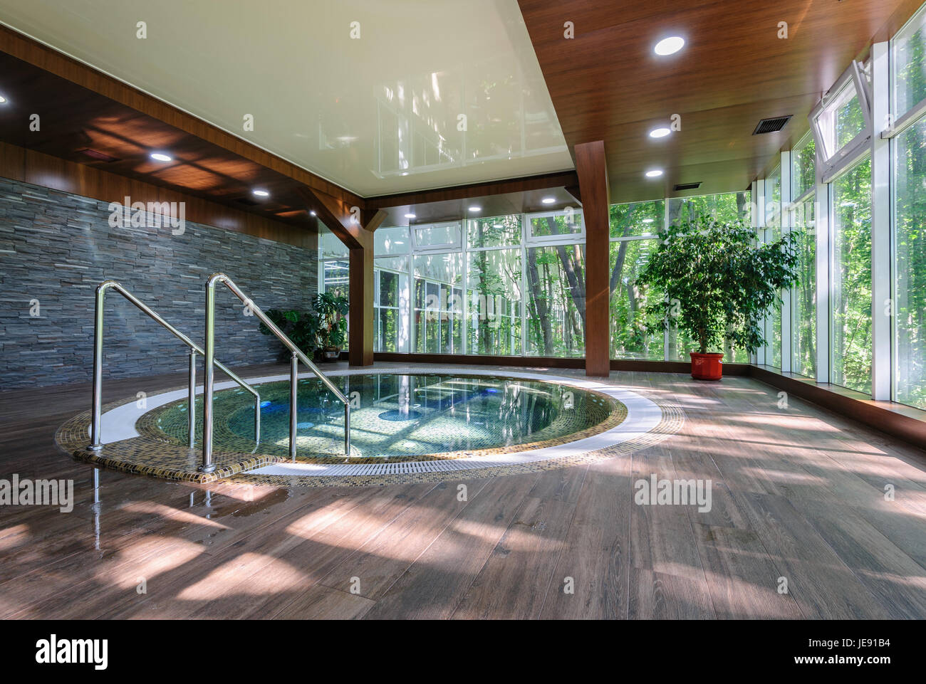 Big luxury hot tub Stock Photo - Alamy