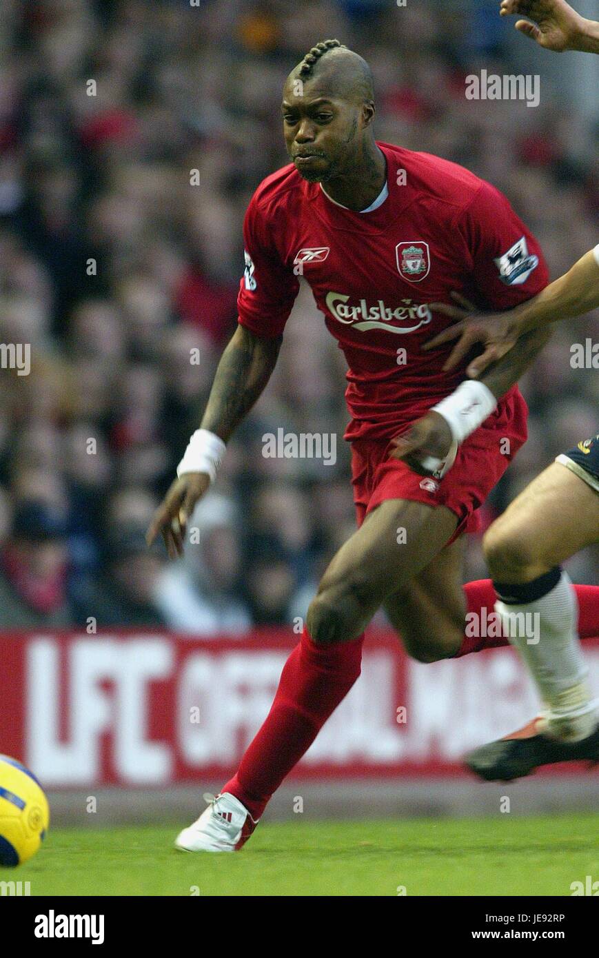 DJIBRIL CISSE LIVERPOOL FC ANFIELD LIVERPOOL ENGLAND 14 January 2006 ...