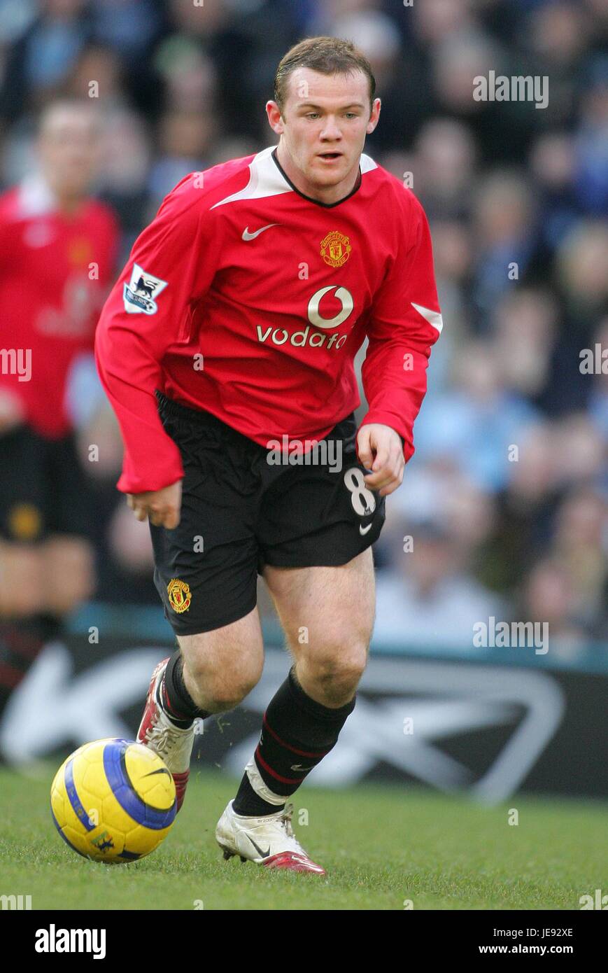 WAYNE ROONEY, MANCHESTER UNITED FC, MAN CITY V MAN UTD, 2006 Stock ...