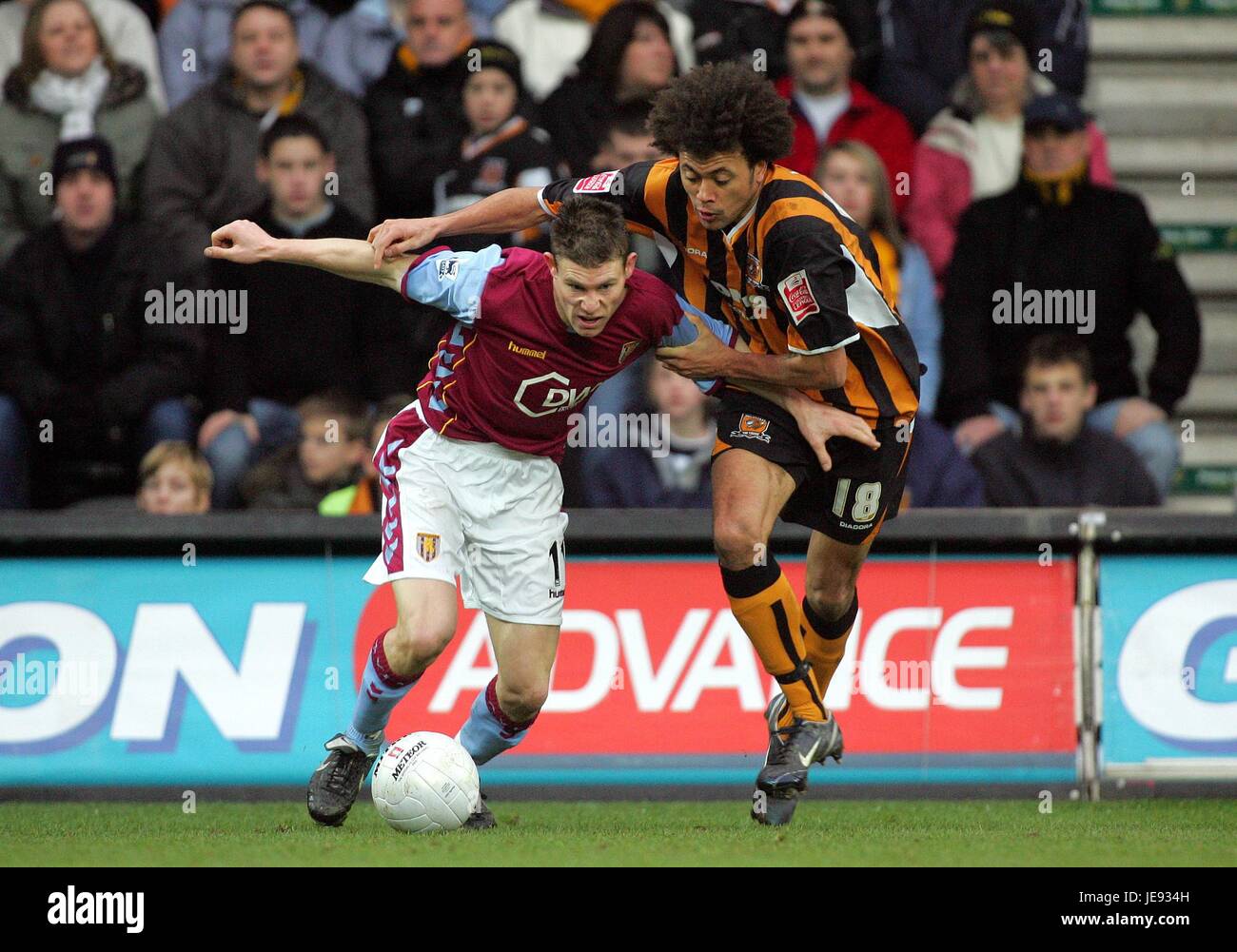 JAMES MILNER & JASON PRICE HULL CITY V ASTON VILLA KC STADIUM HULL 07 ...