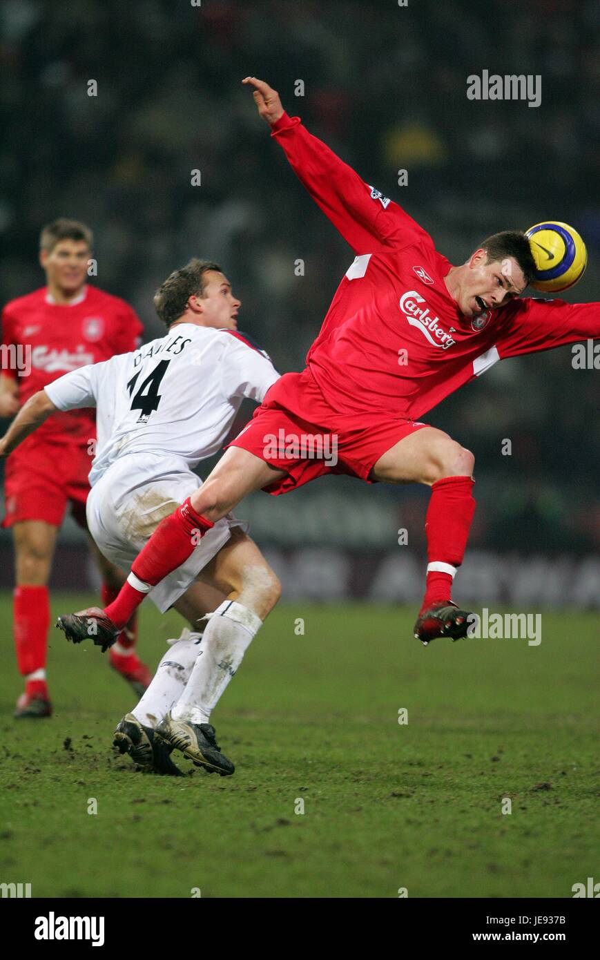 STEVE FINNAN & KEVIN DAVIES BOLTON V LIVERPOOL REEBOK STADIUM BOLTON ...