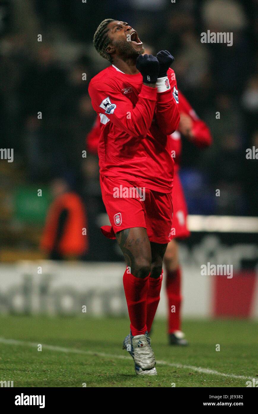 DJIBRIL CISSE LIVERPOOL FC REEBOK STADIUM BOLTON ENGLAND 02 January ...
