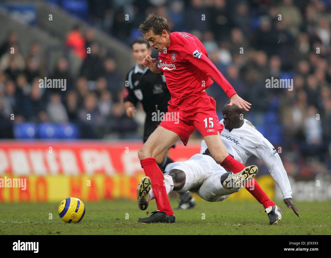 PETER CROUCH & ABDOULAYE FAYE BOLTON V LIVERPOOL REEBOK STADIUN BOLTON ...