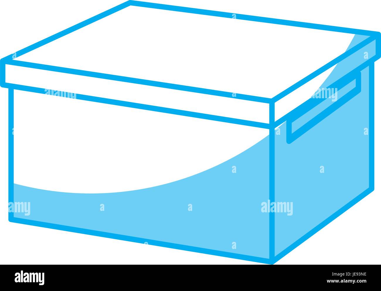 carton box with lid icon over white background vector illustration ...