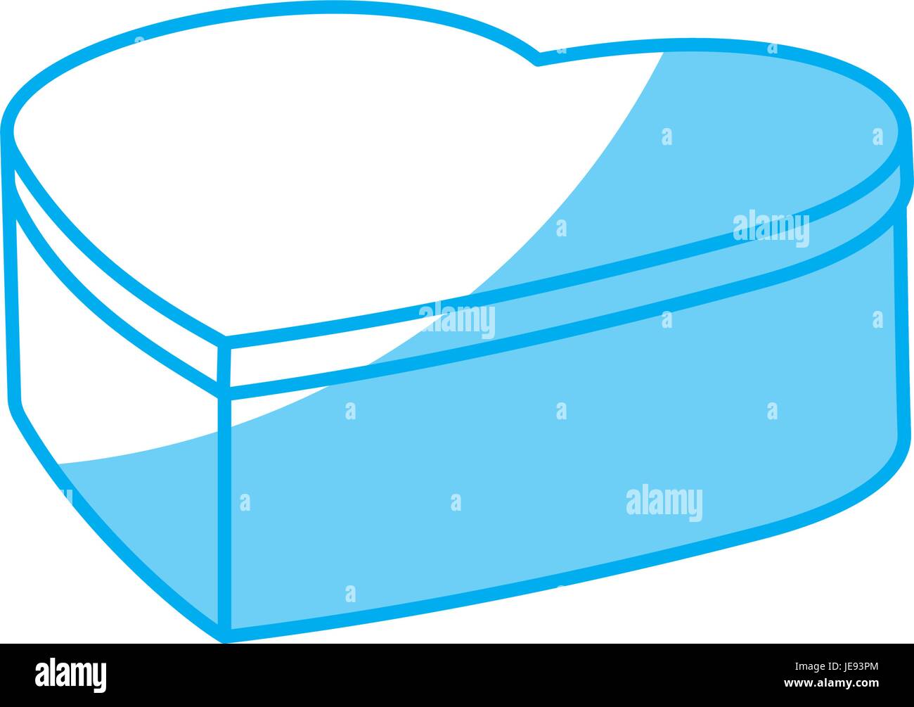 carton box in heart shape icon over white background vector ...