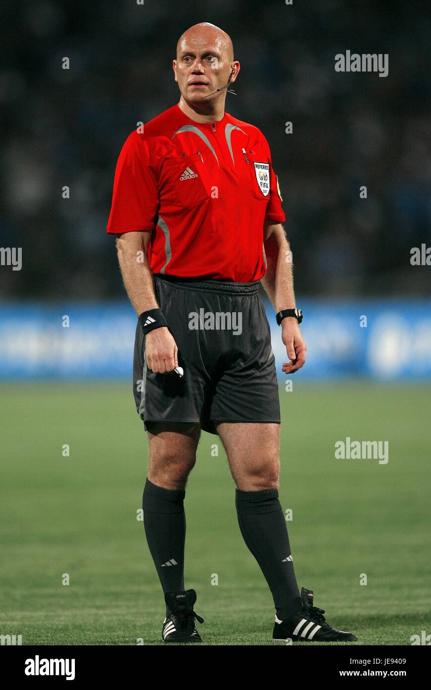TOM HENNING OVREBO FOOTBALL REFEREE RAMAT GAN STADIUM TEL AVIV ISRAEL ...