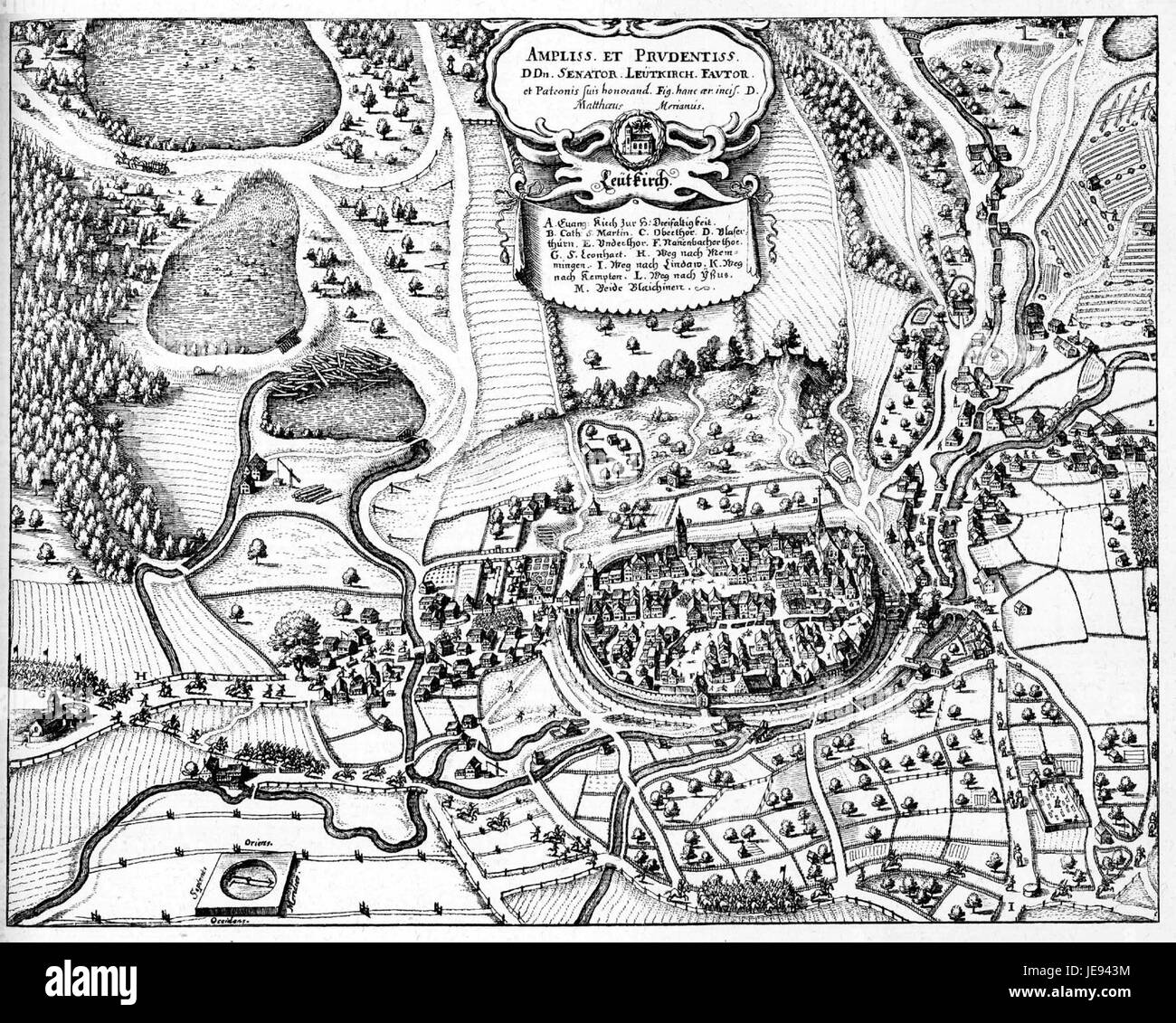 This woodcut map, 'De Merian Sueviae' from 159, illustrates the Swabian ...