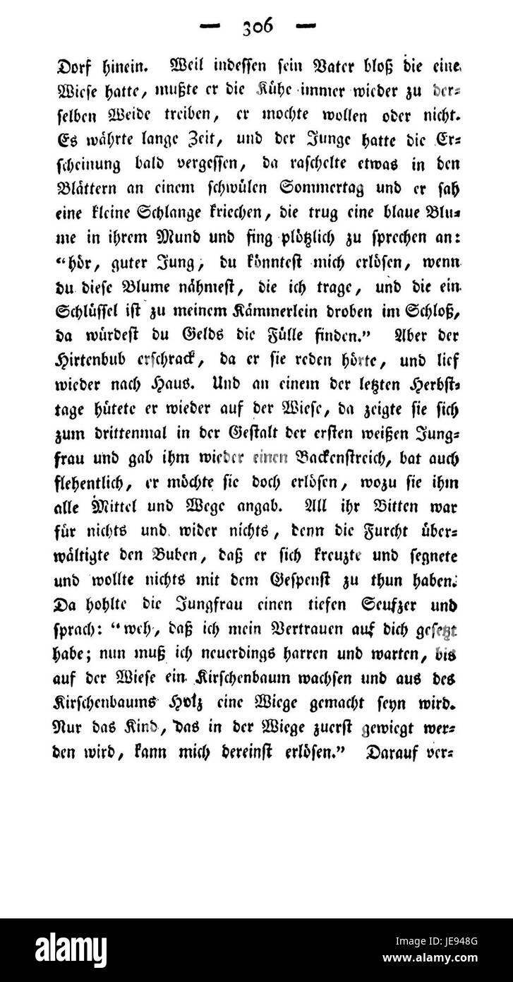 A page from 'Deutsche Sagen', a collection of German folk tales ...