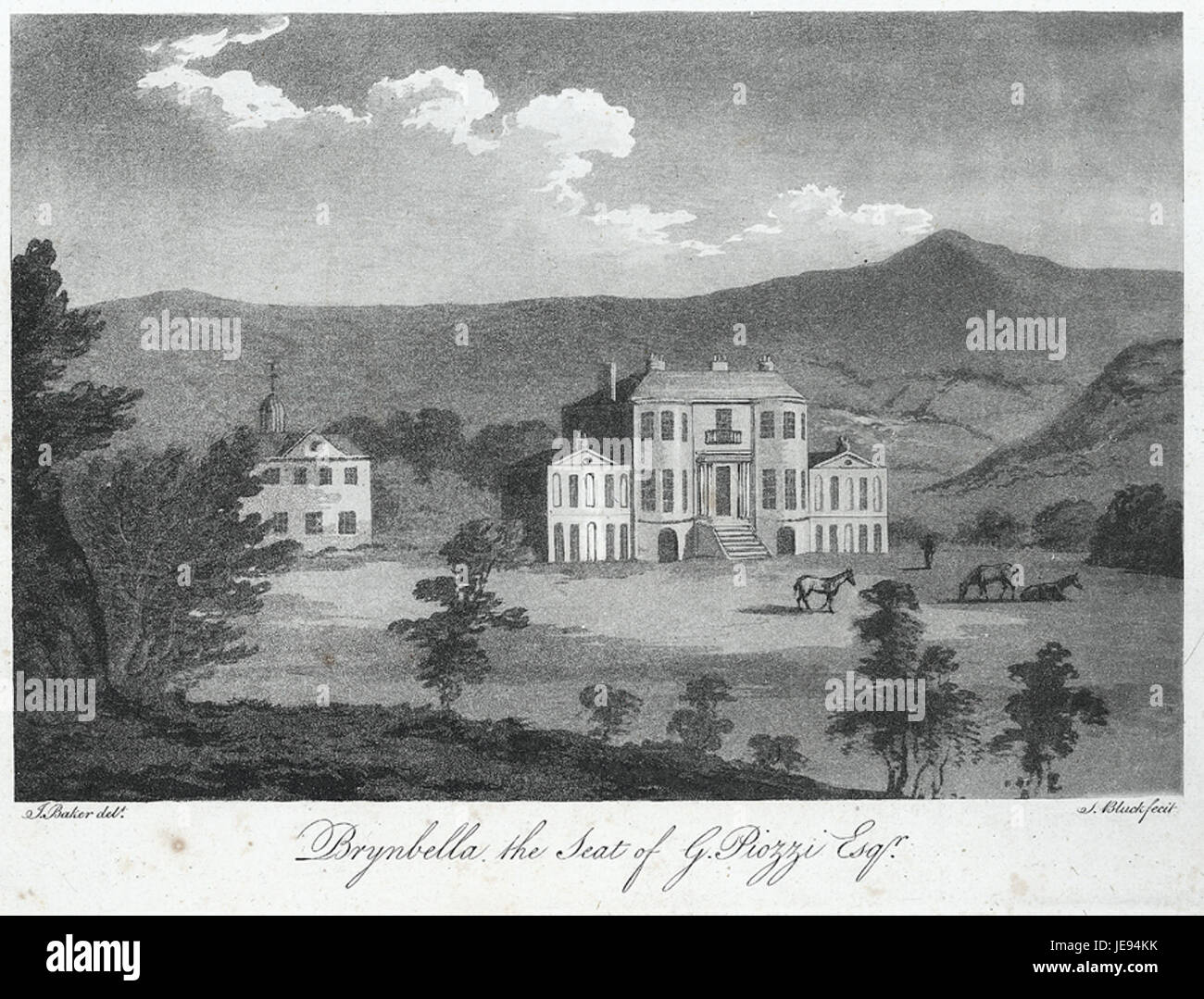 Brynbella, the seat of G. Piozzi Esqr, is a historic estate in Wales ...