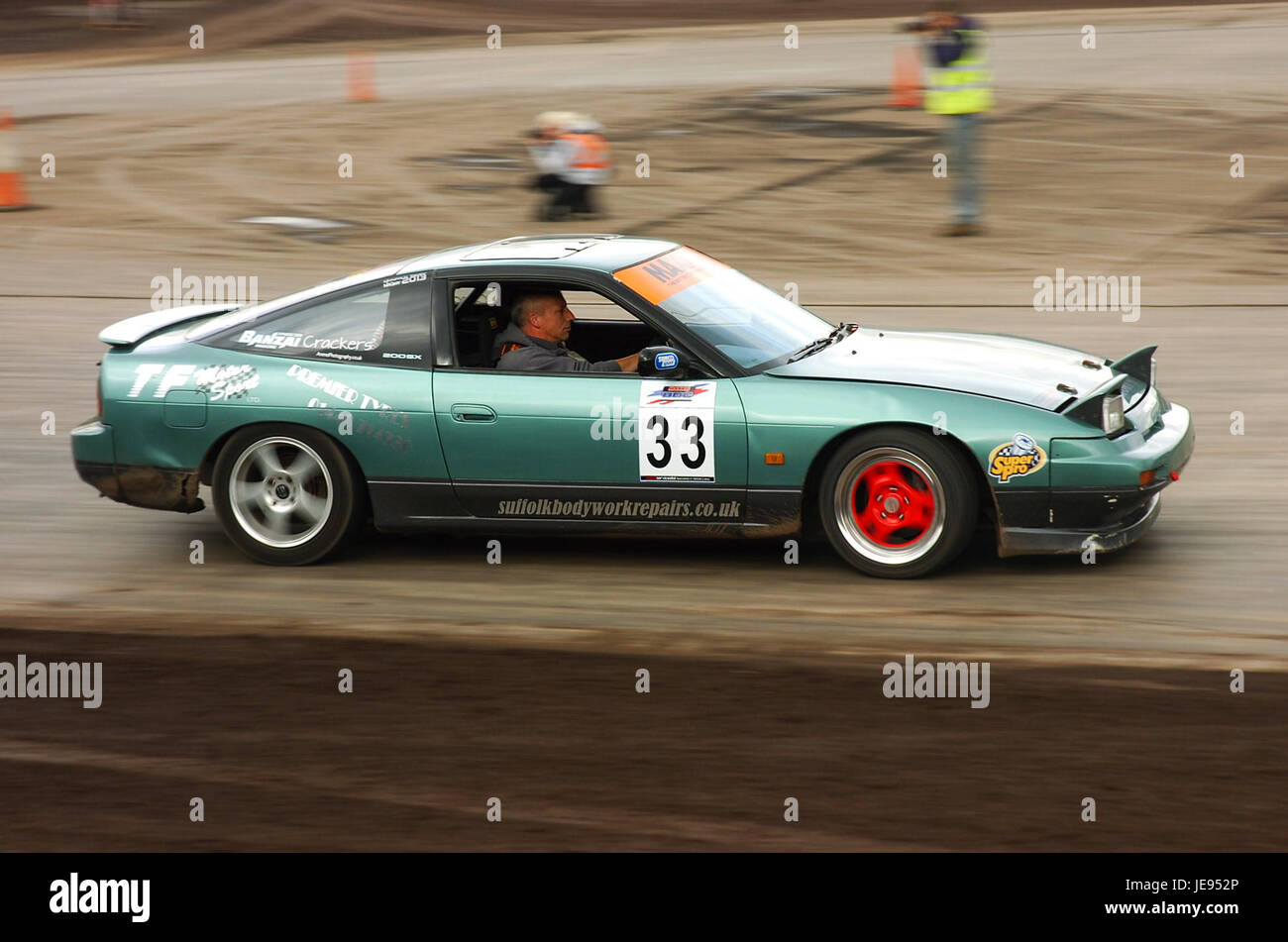 Photograph taken by Phil Cracknell of a Nissan 200SX during a ...