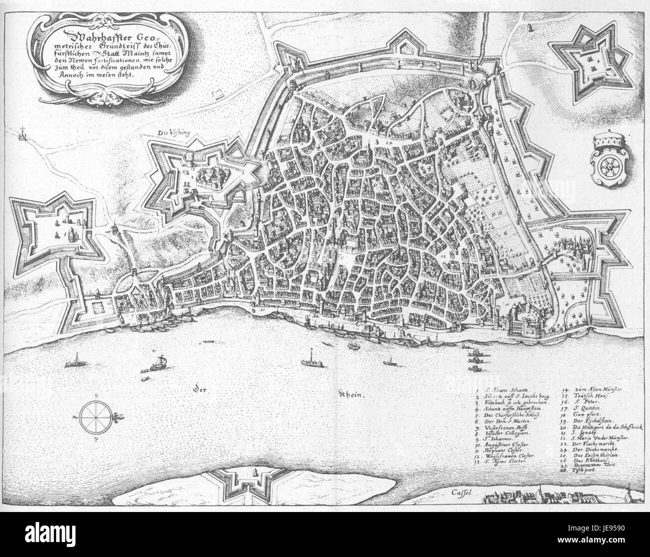 A historical map titled 'De Merian Hassiae 231,' depicting the region ...