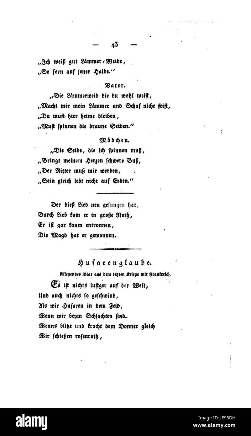 A visual representation or edition of 'Des Knaben Wunderhorn', a ...
